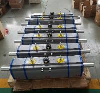 China 3 Position Pneumatic Rotary Valve Actuator Rack and Pinion 3 Way 2-8 Bar ISO5211 for sale