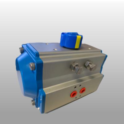 China Double Action Pneumatic Actuator Rack & Pinion 32-400mm with 2-8 Bar Working Pressure and 90° Rotation for sale