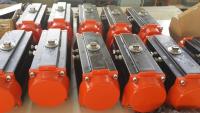 China AT Series Aluminum Alloy Rack and Pinion Pneumatic Actuators for 32mm to 400mm Valves with 2-8 Bar Pressure Range for sale