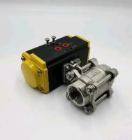 China Stainless Steel Ball Valve with Pneumatic Actuator 2-8 Bar Working Pressure 0-90 Degree Rotation for sale