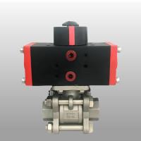 China SS304 Pneumatic Actuated Ball Valve with BSP Thread - 2-8bar Working Pressure, 0-90° Rotation Angle for sale