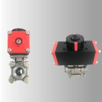 China SS304 Pneumatic Actuated Ball Valve with BSP Thread - 2-8bar Working Pressure, 0-90° Rotation Angle for sale