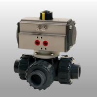 China AT Series Pneumatic Actuator UPVC Ball Valve 2-8 Bar Explosion Proof with ISO5211 Connection for sale