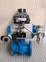 China AT Series Pneumatic WCB Ball Valve with Air Actuator - 2-8 Bar Working Pressure, 90° Rotation for sale