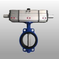 China 3 Position Pneumatic Rotary Actuator Double Acting Aluminum 3 Way Valve Actuator 2-8 Bar 90° Rotation for sale