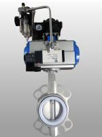 China Double Acting Pneumatic Butterfly Valve DN25-DN1000 PN10-16 with ISO5211 Compliant Actuator for sale