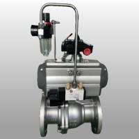 China Spring Return Pneumatic Actuator Ball Valve 2-8 Bar Working Pressure 90° Rotation Aluminum Body for sale