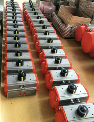 China Silver Color Single Action Spring Return Pneumatic Actuator 90 Degree Rotation Actuator for sale