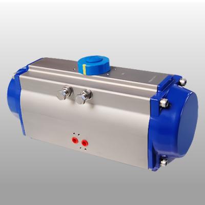China Aluminum Alloy Rack and Pinion Pneumatic Actuator 2-8 Bar Working Pressure 0-90° Rotation for Industrial Valves for sale