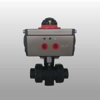 China OEM Pneumatic Actuated PVC Ball Valve UPVC True Union 2-8 Bar Anti-Corrosive Industrial Valve for sale