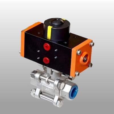 China Rack and Pinion Pneumatic Actuator 2-8 Bar Working Pressure 90° Rotation for Ball and Butterfly Valves for sale