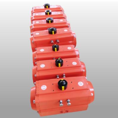 China Rack and Pinion Pneumatic Actuator AT190 Epoxy Coating Corrosion Resistant 2-8bar for sale