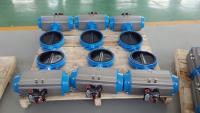 China Industrial Pneumatic Wafer Butterfly Valve with Double Action Actuator - 2-8 Bar Working Pressure, 0-90° Rotation for sale