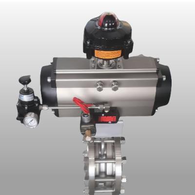China Spring Return Pneumatic Actuator Aluminum Alloy 32-400 Size Range NAMUR ISO5211 DIN3337 Standards for sale