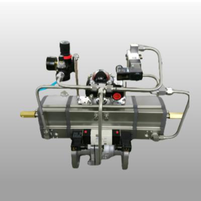 China Aluminum 3 Position Pneumatic Rotary Actuator 0-180° with 2-8 Bar Working Pressure for Control Valves for sale