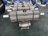 China 3 Position Pneumatic Rotary Actuator Double Acting Aluminum 3 Way Valve Actuator 2-8 Bar 90° Rotation for sale