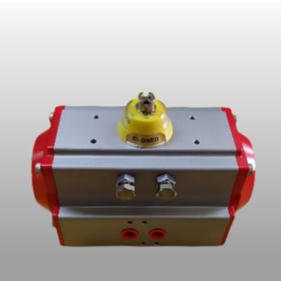 China Rack and Pinion Pneumatic Actuator DA32 to DA400 Series with 90° Rotation and 2-8 Bar Working Pressure for sale