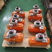 China Double Effect Pneumatic Rack And Pinion Actuator ISO 5211 DIN 3337 for sale