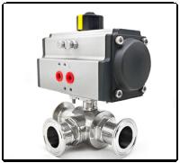 China AT32 Stainless Steel Pneumatic Actuator 2-8 Bar 90° Rotation for Ball and Butterfly Valves for sale