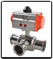 China AT32 Stainless Steel Pneumatic Actuator - 2-8 Bar Working Pressure, 90° Rotation, NAMUR DIN3337 Connection for sale