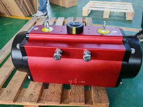 China Aluminum Alloy Rack and Pinion Pneumatic Rotary Valve Actuator 2-8bar 90 Degree for sale