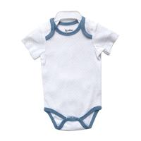 China Short Sleeve Snap Button Design Summer Baby Clothes Romper 100% Cotton Customized Color for sale