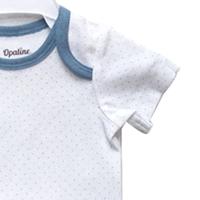 China Short Sleeve Snap Button Design Summer Baby Clothes Romper 100% Cotton Customized Color for sale