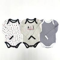 China Unisex Snap Button Closure Organic Cotton Infants Long Sleeve Bodysuit Baby Clothes Romper 0-36 Months for sale
