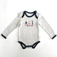 China Unisex Snap Button Closure Organic Cotton Infants Long Sleeve Bodysuit Baby Clothes Romper 0-36 Months for sale