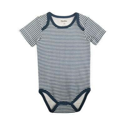 China 100% Cotton Baby Romper Summer Short Sleeve Bodysuit for 0-36 Months OEM Custom for sale