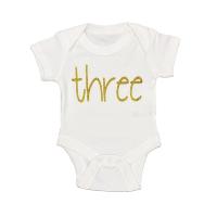 China Unisex 100% Cotton Baby Bodysuit Romper Summer Round Collar Gold Printing 0-12 Months for sale