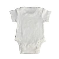 China Unisex 100% Cotton Baby Bodysuit Romper Summer Round Collar Gold Printing 0-12 Months for sale
