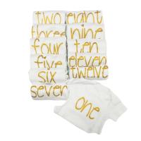 China Unisex 100% Cotton Baby Bodysuit Romper Summer Round Collar Gold Printing 0-12 Months for sale