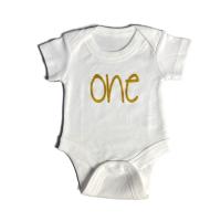 China Unisex Summer Organic Cotton Baby Bodysuit Short Sleeve Rompers 0-12 Months OEM for sale