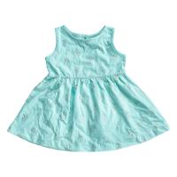China OEM 100% Cotton Baby Girl Midi Dress Sleeveless A-Line Breathable Anti Wrinkle Birthday for sale