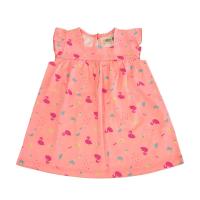 China Summer Baby Dress Shoulderless Flower Decoration Toddler Clothing Cotton Midi A-Line for sale
