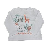 China 100% Cotton Baby Boys T-Shirt Stock Lots 0-3Month Cartoon Print O-Neck Toddler Clothes for sale