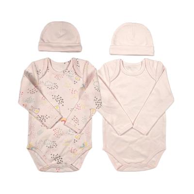 China Organic Cotton Baby Bodysuit Long Sleeve Romper for Toddlers OEM ODM Custom Colors 3-24 Months for sale