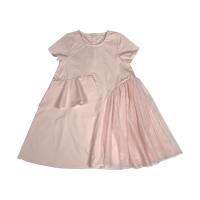 China O-Neck Lace Layered Cotton Baby Girl Dress for Infants Toddlers Knee-Length for sale