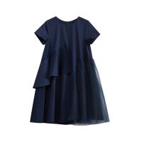 China O-Neck Lace Layered Cotton Baby Girl Dress for Infants Toddlers Knee-Length for sale