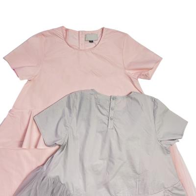 China Knee Length Layered Tulle Baby Girl Dress Short Sleeve O Neck for Birthday Party for sale