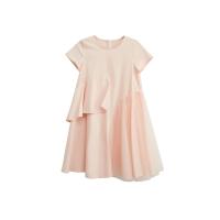 China Knee Length Layered Tulle Baby Girl Dress Short Sleeve O Neck for Birthday Party for sale