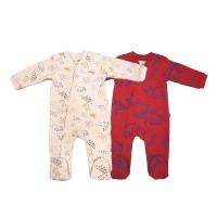 China Infant Toddler Pink Knitting Long Sleeve Bodysuit Romper 0-24 Months Cotton Polyester Zipper for sale