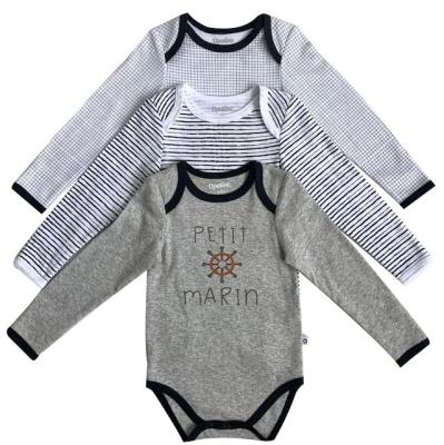 China 100% Cotton Custom Snap Button Long Sleeve Romper for Newborn Baby Winter 0-12 Months for sale
