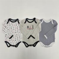 China 100% Cotton Baby Romper Summer Unisex OEM Custom Size 0-36 Months Breathable Anti-Pilling for sale