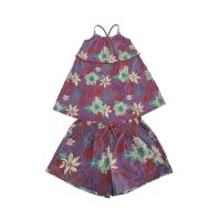 China Cotton Floral Kids Clothing Set for Girls England Style Sling Dress Suit Ages 2-10 for sale