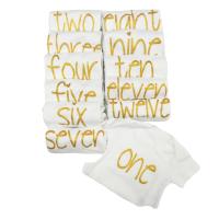 China Baby Cotton Rompers Gift Set with Gold Printing 0-12 Months OEM for sale