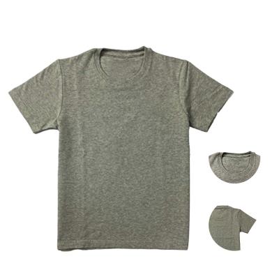 China Boys Casual Short Sleeve Crewneck T-Shirt 94% Cotton 6% Spandex Summer Knit Top for sale