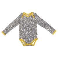 China Custom Cotton Baby Bodysuit White Full Print Unisex Long Sleeve Bodysuit With Button for 0-36 Months for sale