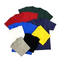 China Boys Cotton Spandex Knitted Crewneck Short Sleeve T-Shirt Summer Casual Top Size 3Y-10Y for sale